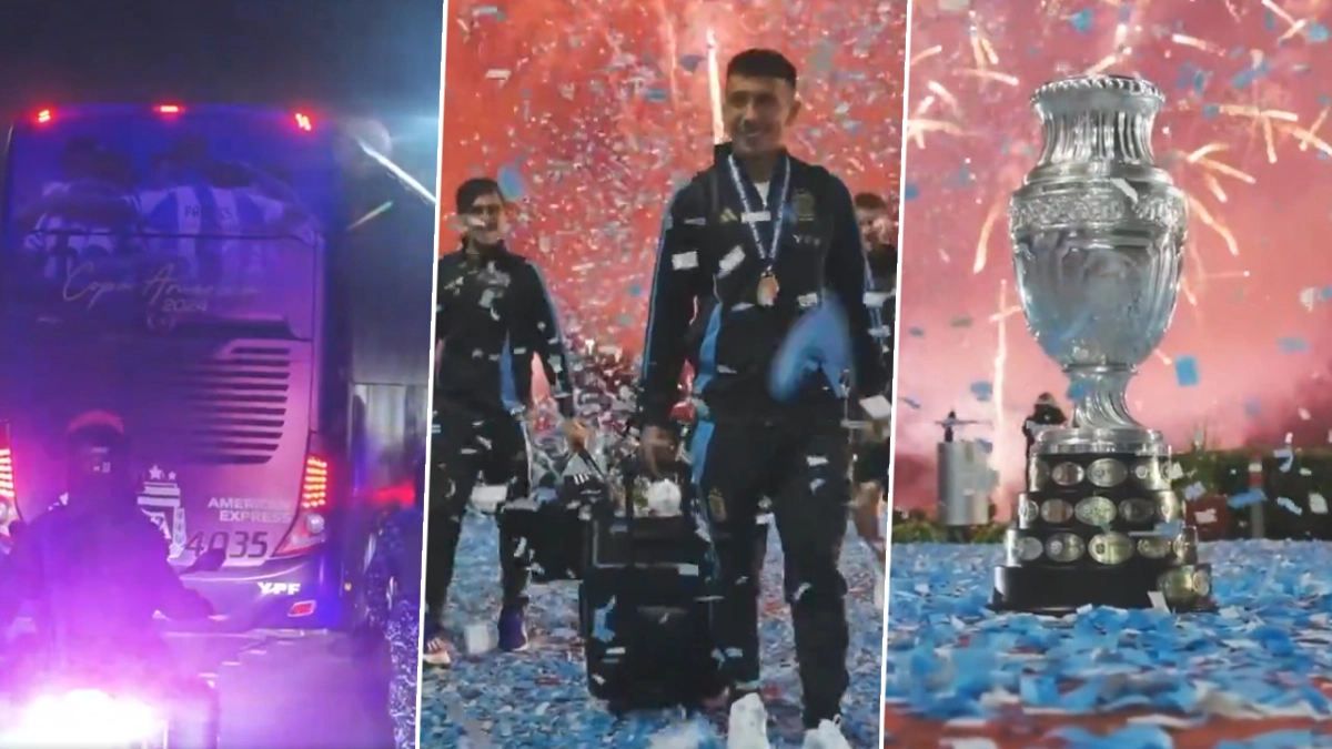 Argentina Team Grand Welcome Video: কোপা আমেরিকা কাপ জয়ের পর দেশের ...