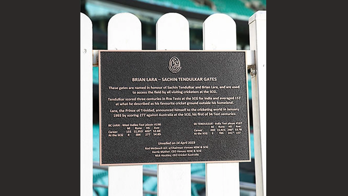 Sachin-Lara Gate: জন্মদিনে সেরা উপহার, সিডনি ক্রিকেট গ্রাউন্ডে উন্মোচন ‘লারা-টেন্ডুলকার গেটস’ এর ...