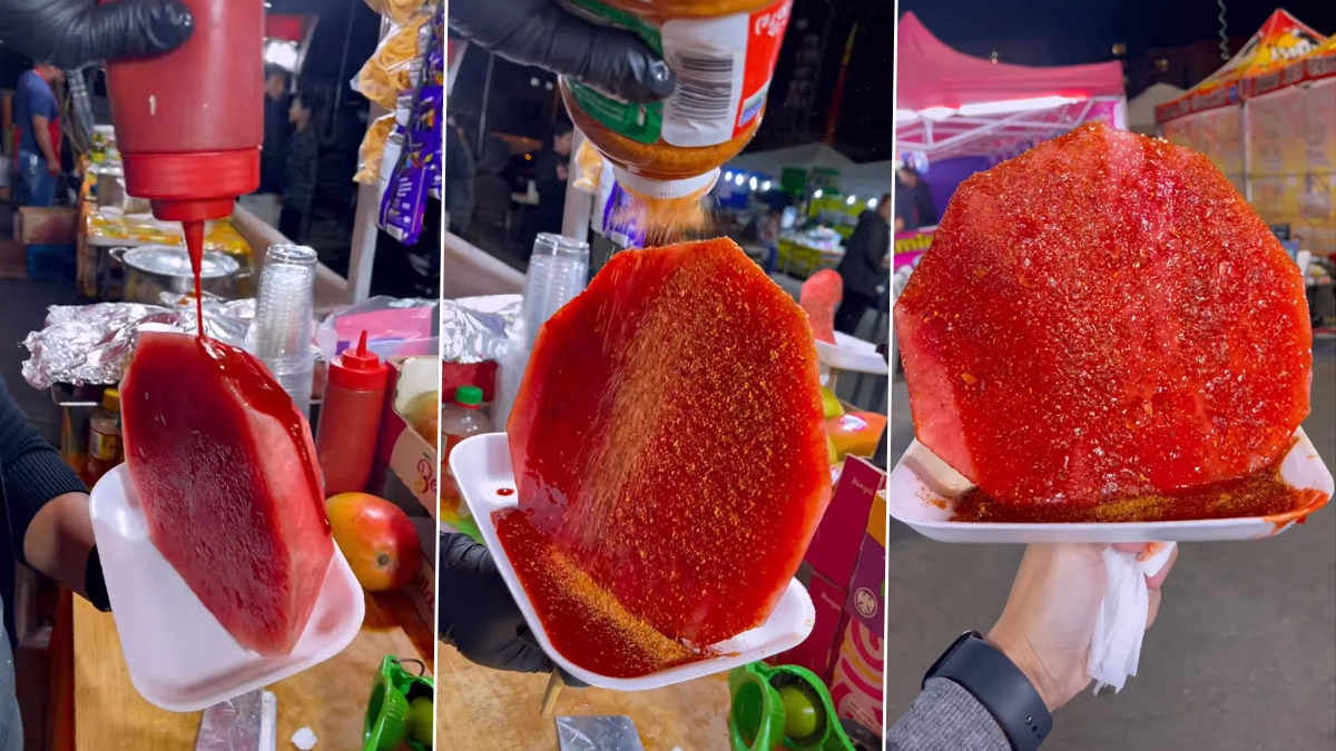Watermelon With Tomato Ketchup Video: তরমুজের সঙ্গে টমেটোর সস মিশিয়ে ...