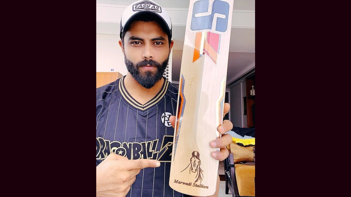‘Marwadi Stallion’ Spotted on Ravindra Jadeja’s Bat: রবীন্দ্র জাদেজার ...