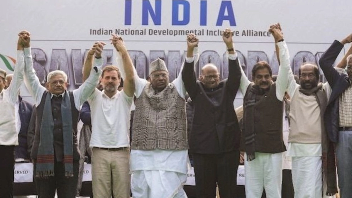 INDIA Alliance Maha Rally: 'গণতন্ত্র বাঁচাও' ডাক দিয়ে দিল্লির রাস্তায় ...